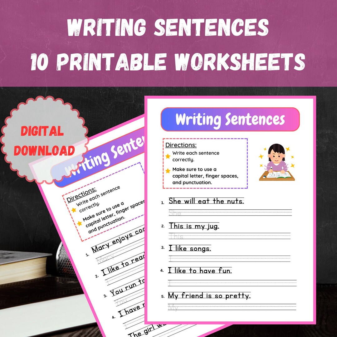 Handwriting Practice Set, 10 Educational Worksheets for Kindergarten ...