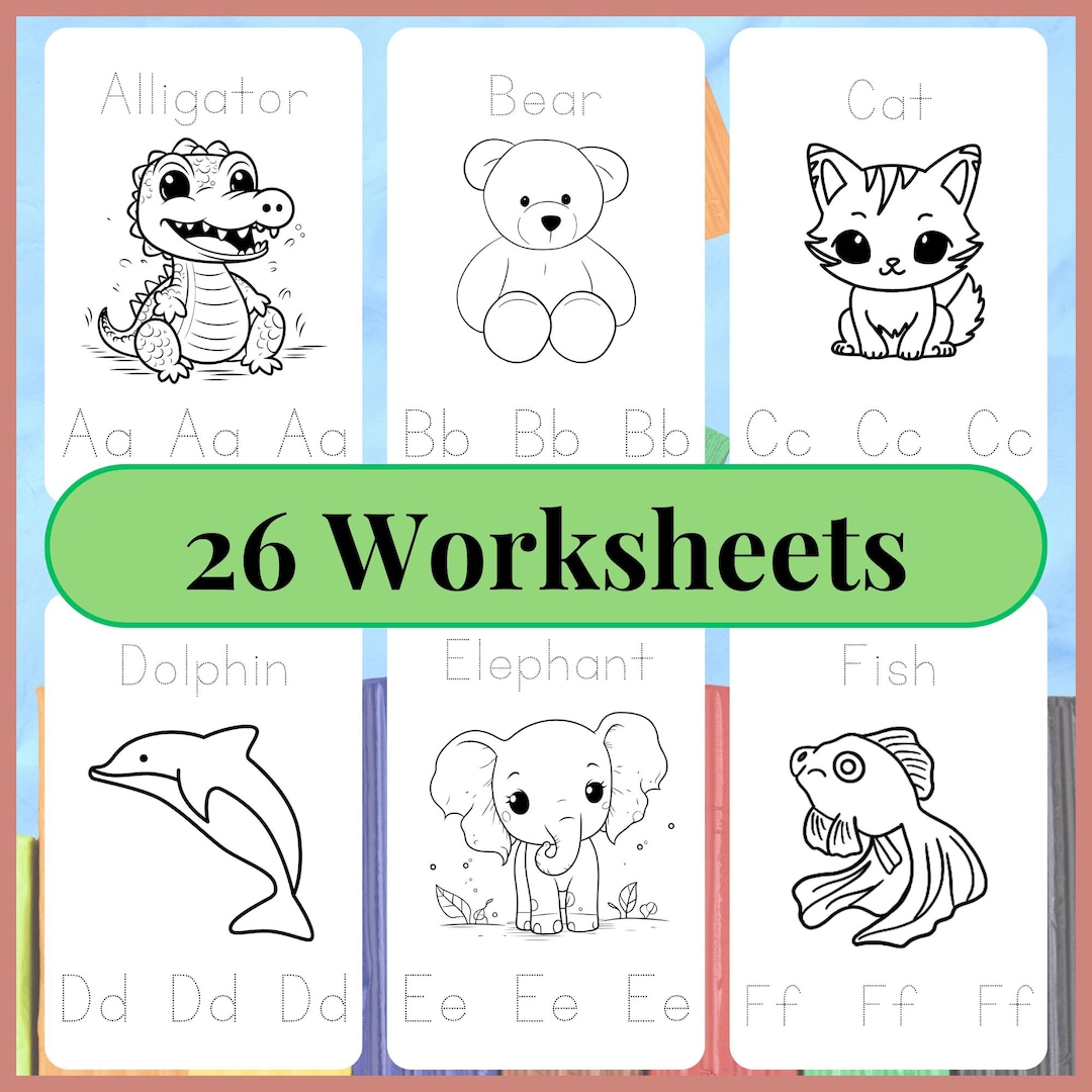 Alphabet Tracing Worksheets for Kindergarten - Fun Handwriting Practice ...