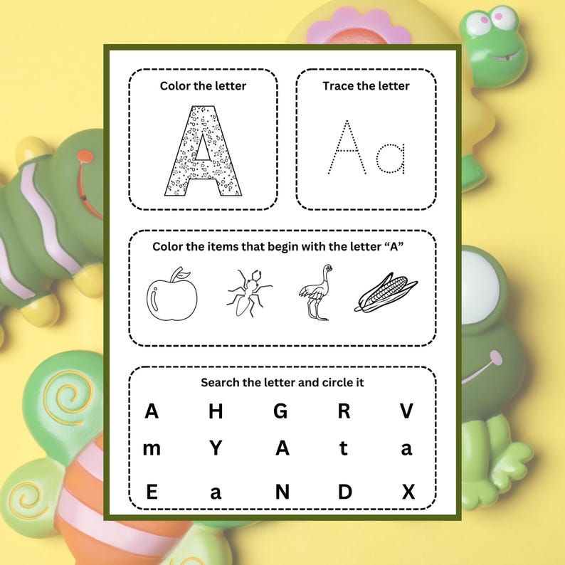 Alphabet Learning Worksheets: ABC Letter Tracing & Recognition (PDF ...