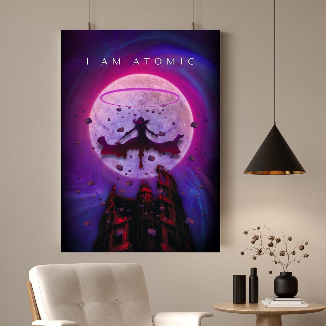 Minimalist 'I Am Atomic' Cid Kagenou Wall Art | Eminence in Shadow ...