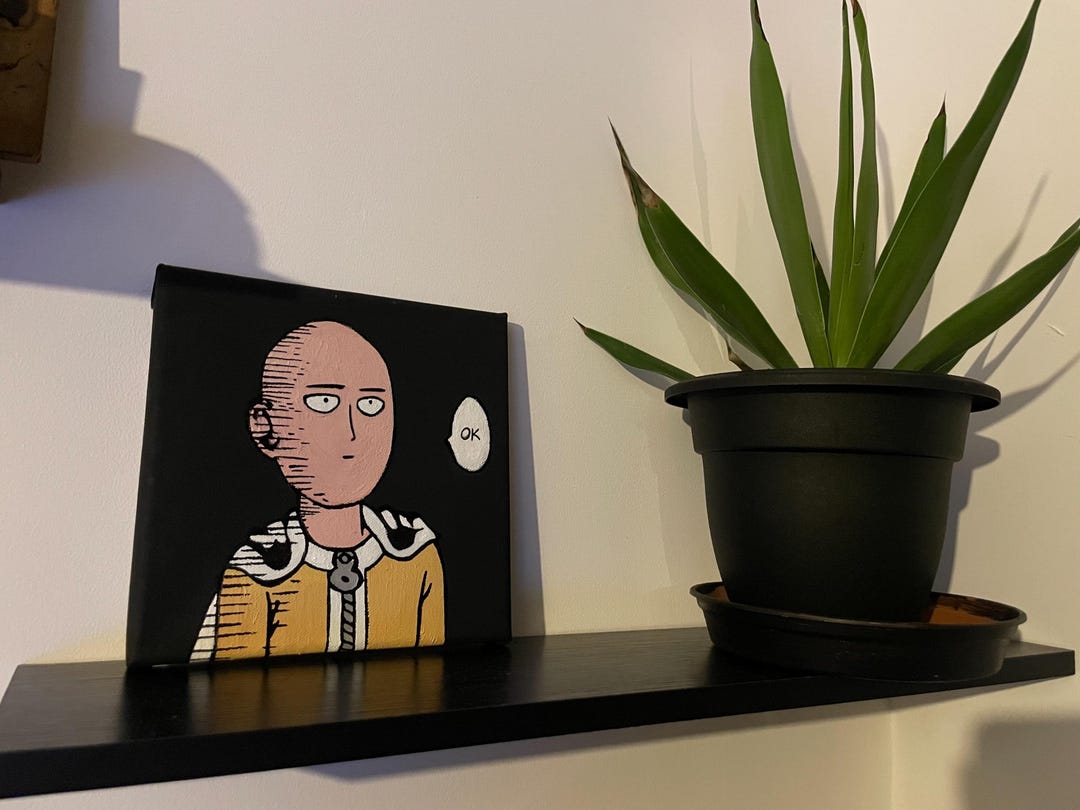 One Punch Man Saitama Painting - Etsy