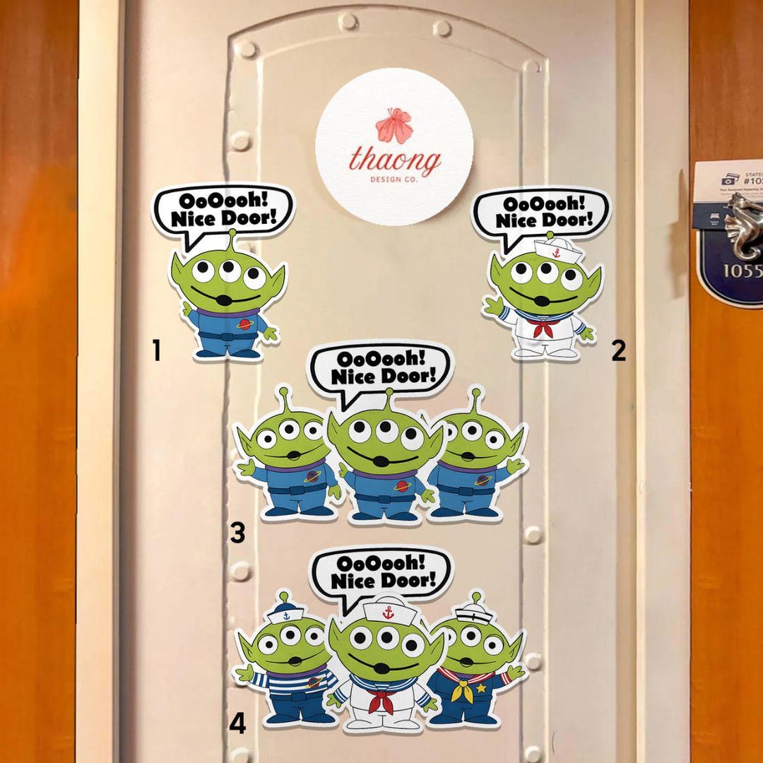 Funny Aliens Toy Story Disney Cruise Line Magnet, Ooooh Nice Door ...