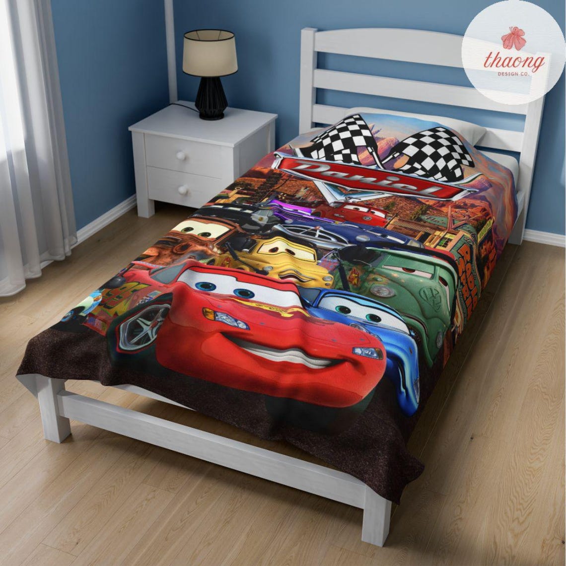 Personalized Disney Cars Character Blanket, Lightning Mcqueen Tow Mater ...