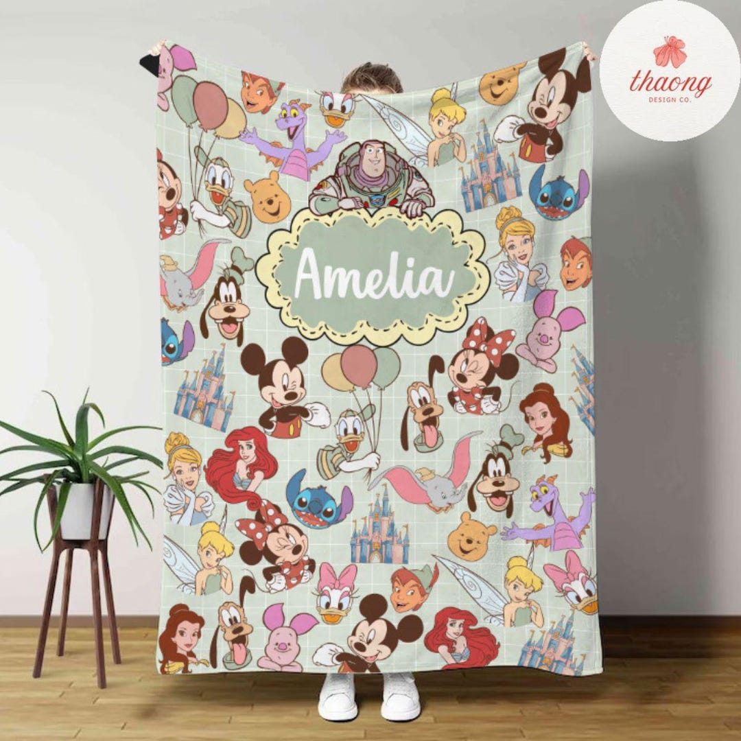 Personalized Mickey & Friends Disney Character Blanket, Toy Story ...