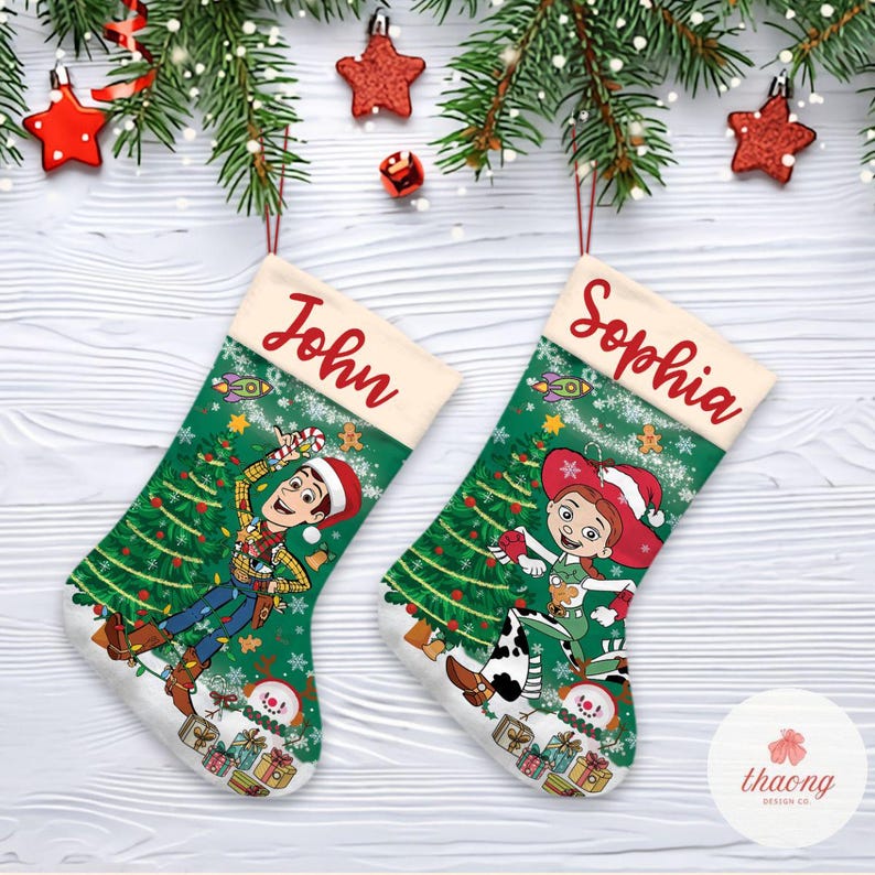 Multi-character Toy Story Disney Christmas Stockings, Woody Buzz ...