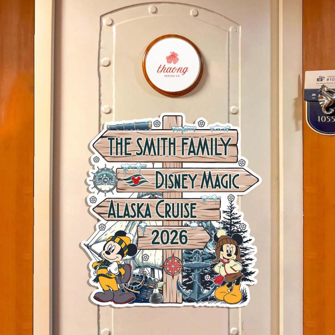 Directional Sign Mickey & Friends Alaska Cruise Magnet, Disney Wonder ...