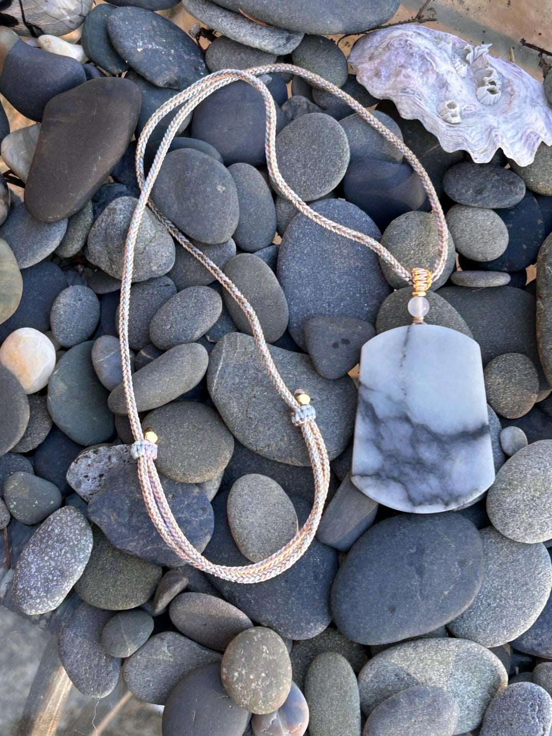 Jadeite Wu Shi Pai Pendant | Natural Storm Pattern - Etsy