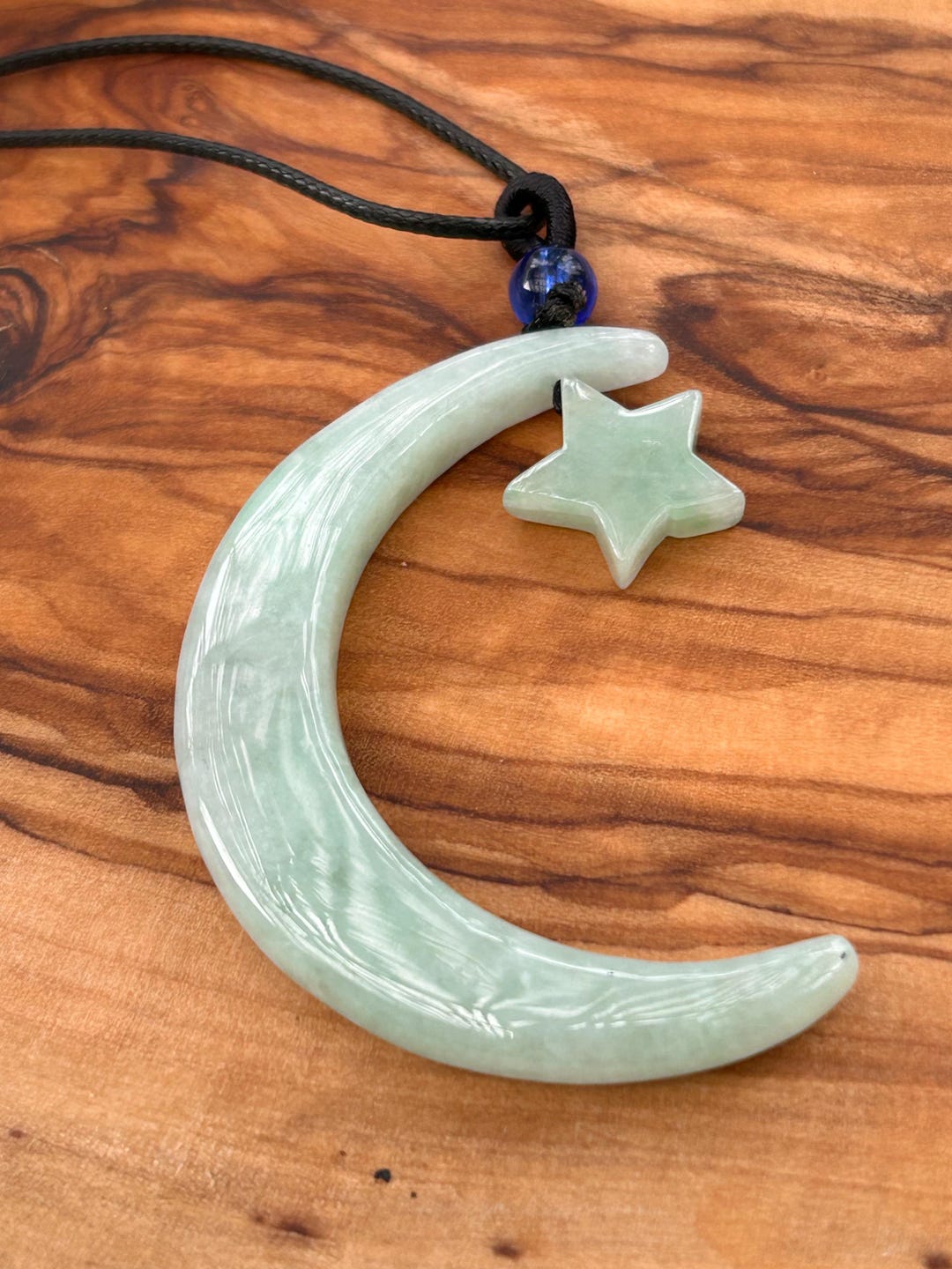 Green Jadeite Moon and Star Pendant – Burmese Jade | Symbol of Dreams ...