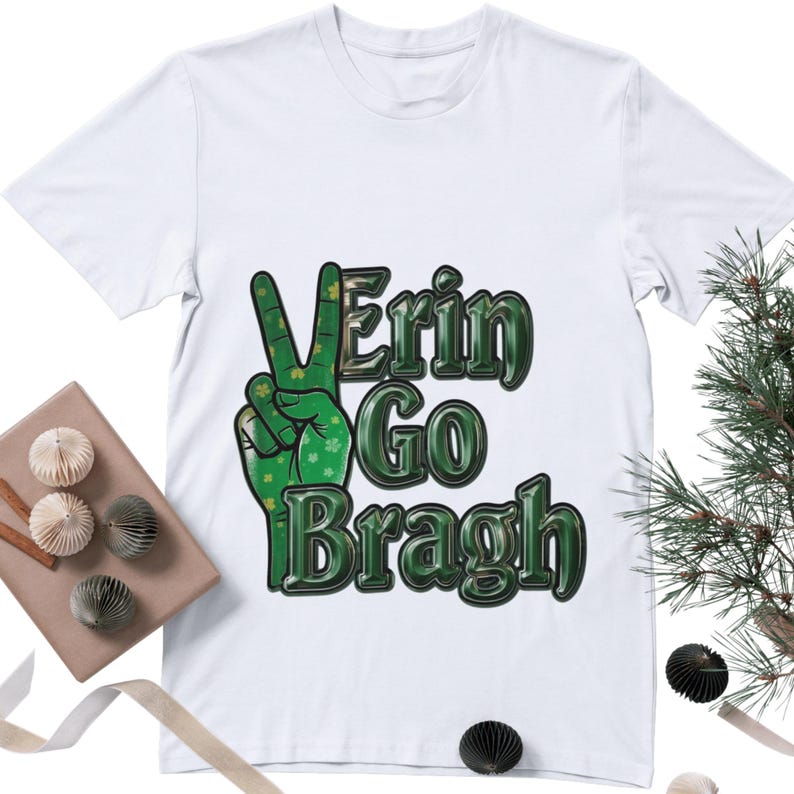 Erin Go Bragh PNG 3D Flag | Irish Pride St Patricks Metallic ...