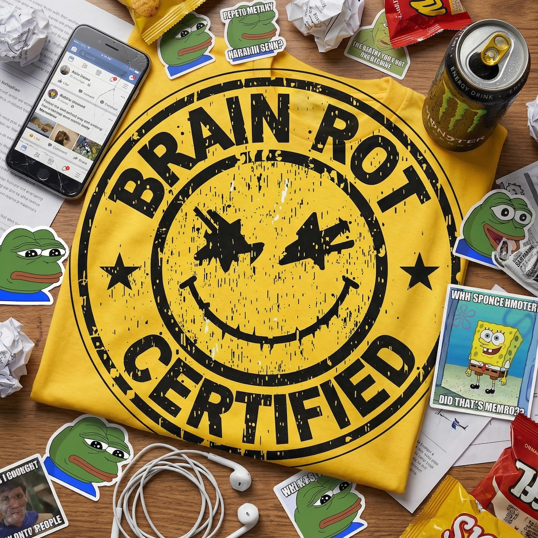 Brain Rot Certified PNG, Funny Gen Z Meme Sublimation, Internet Humor ...
