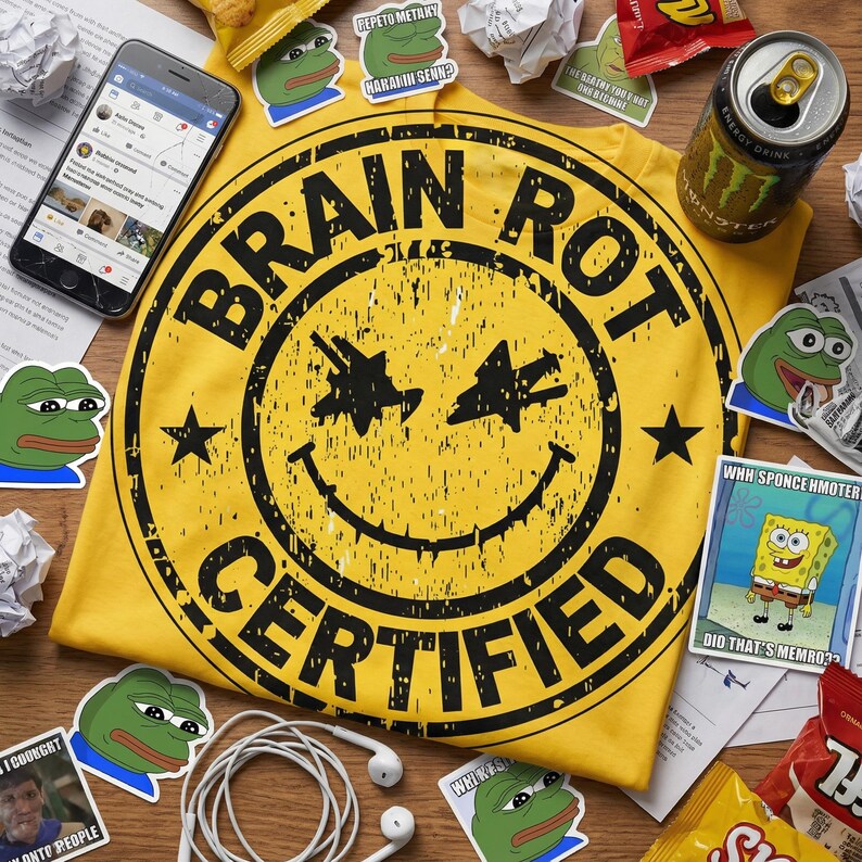 Brain Rot Certified PNG, Funny Gen Z Meme Sublimation, Internet Humor ...