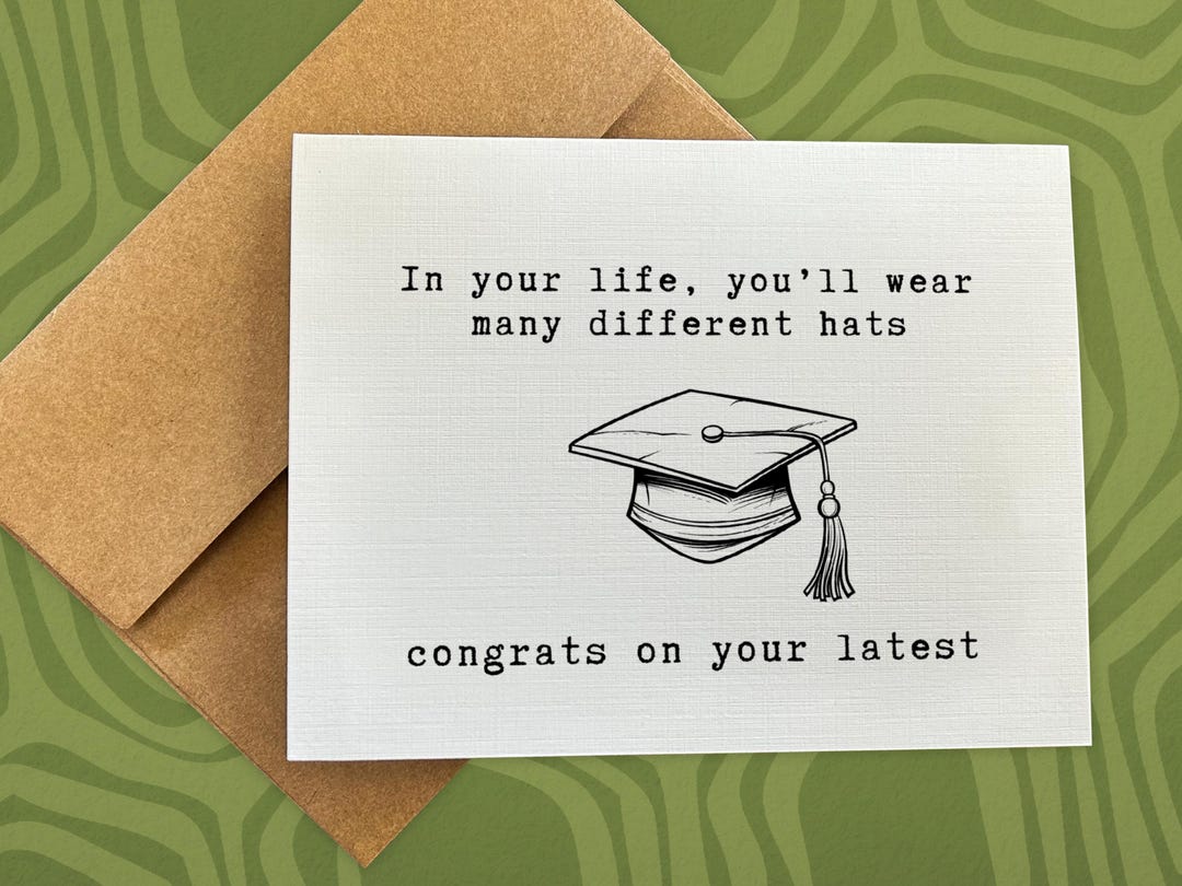 Graduation Card / Wearing Different Hats / Class of 2025 / Gift for ...