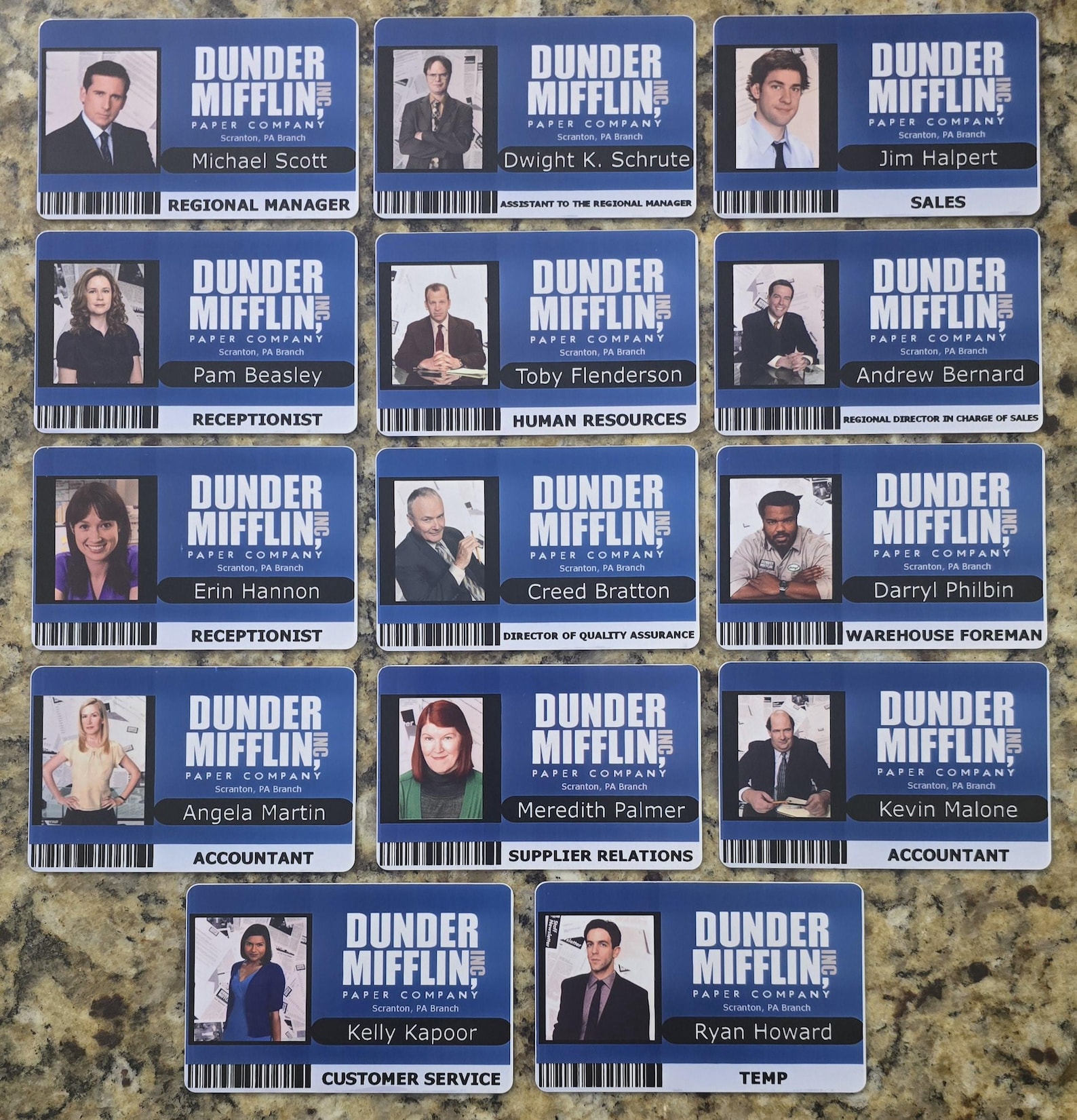 The Office Dunder Mifflin ID Card Badges for Cosplay, Collection, Gifts ...