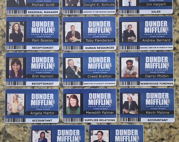 The Office Angela Martin Dunder Mifflin ID Badge Name Tag Cosplay ...