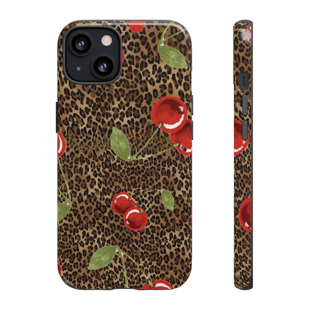 Phone Cases - Cheetah Print With Cherry on Top - Etsy