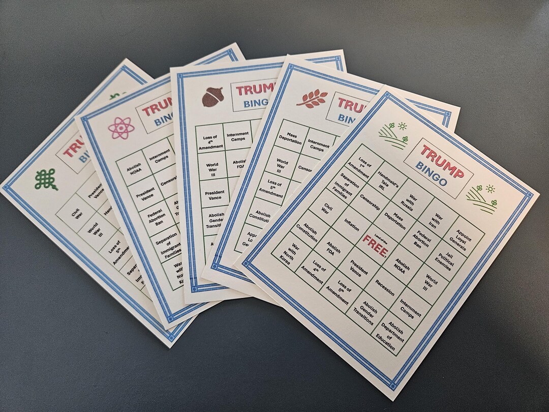 Trump Bingo Cards Great Stocking Stuffers - Etsy
