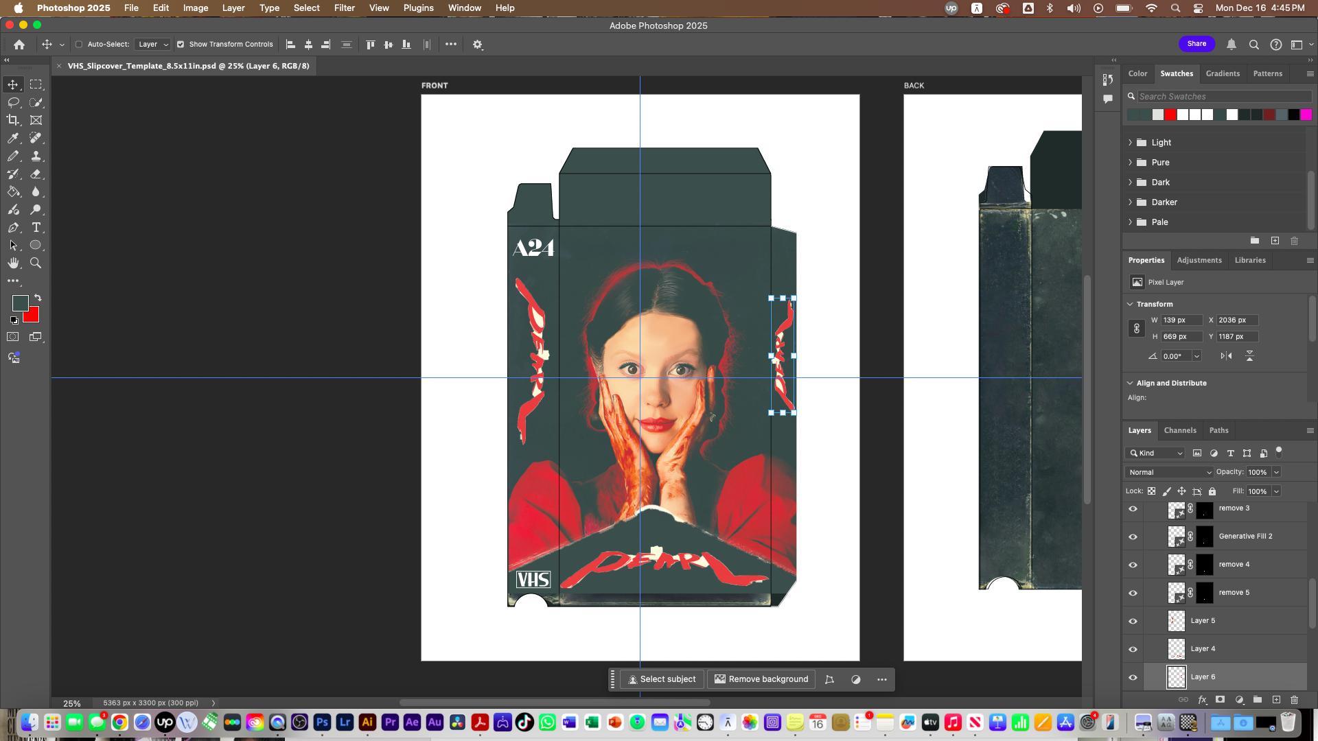 Custom VHS Cover Template. Use for Photoshop INSTANT DELIVERY - Etsy