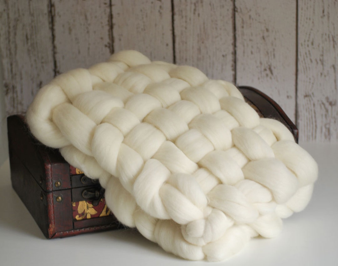 Merino Mini Blanket Newborn Photography Prop Hand Woven - Etsy