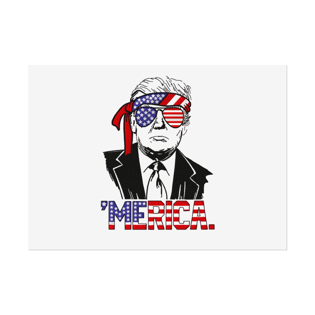 Rolled Posters, Trump 'merica Poster, Patriotic Wall Art, USA President ...
