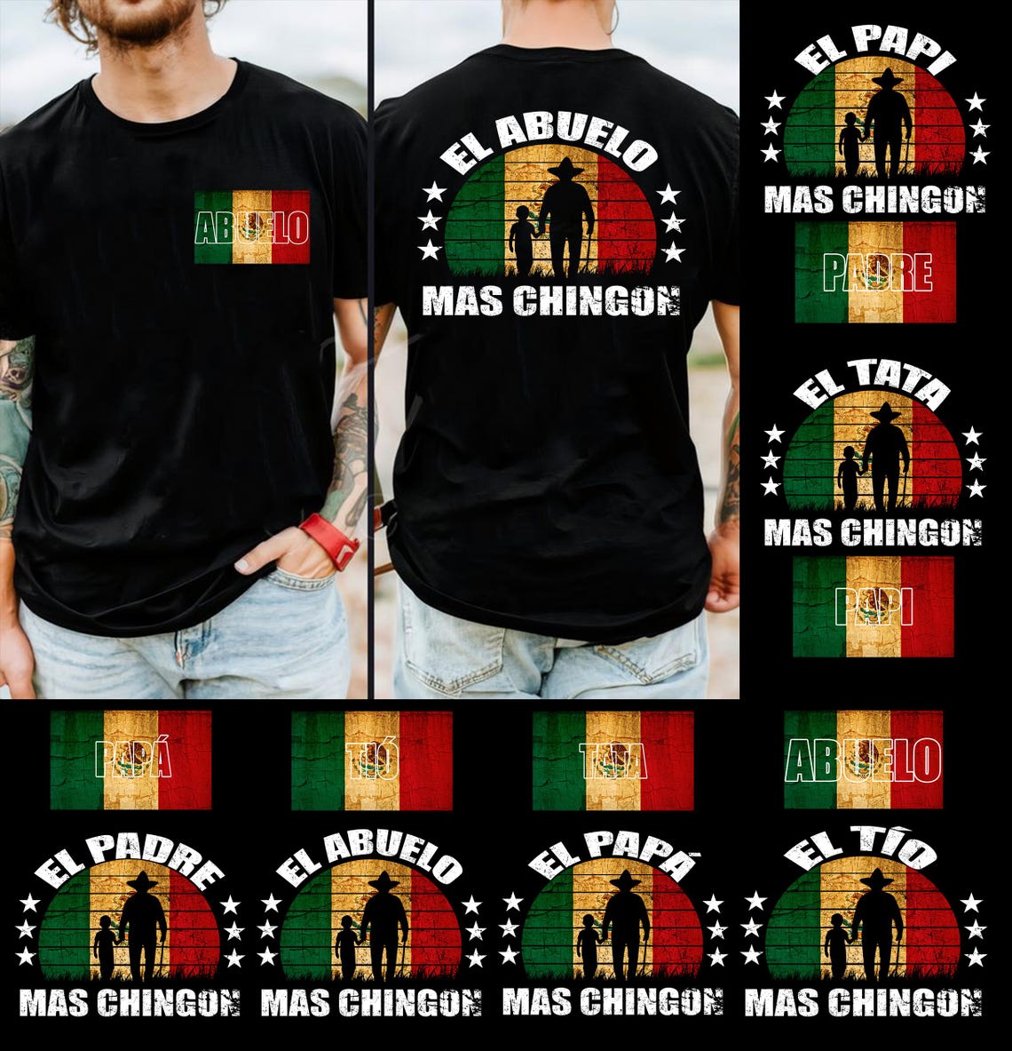 6 El Abuelo Mas Chingon Png Bundle, Regalos Para El Dia Del Padre ...