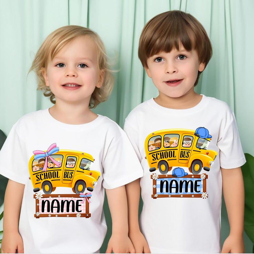 2 Back to School Png, Coquette School Girl Png, Preppy School Bus With ...