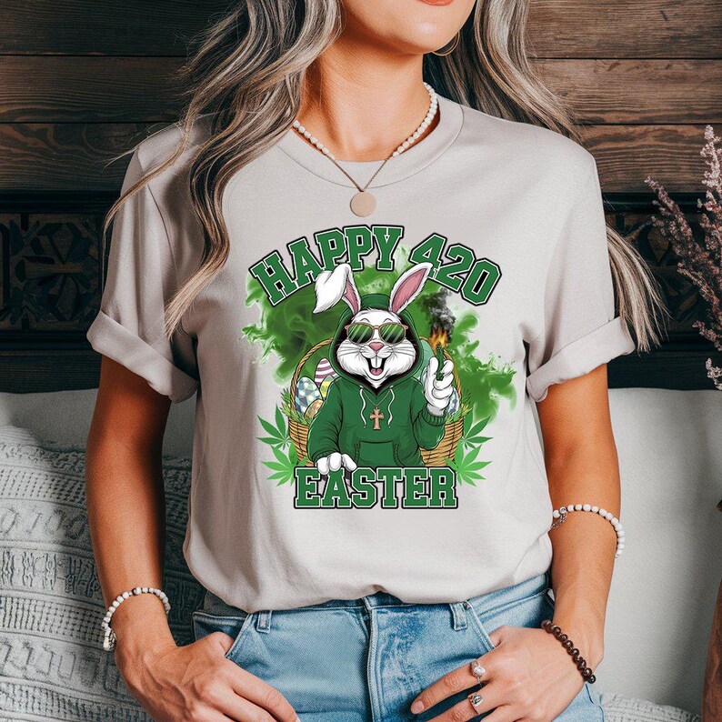 Bundle Happy 420 Easter Day Bunny Smoking Weed Marijuana Funny 420 ...
