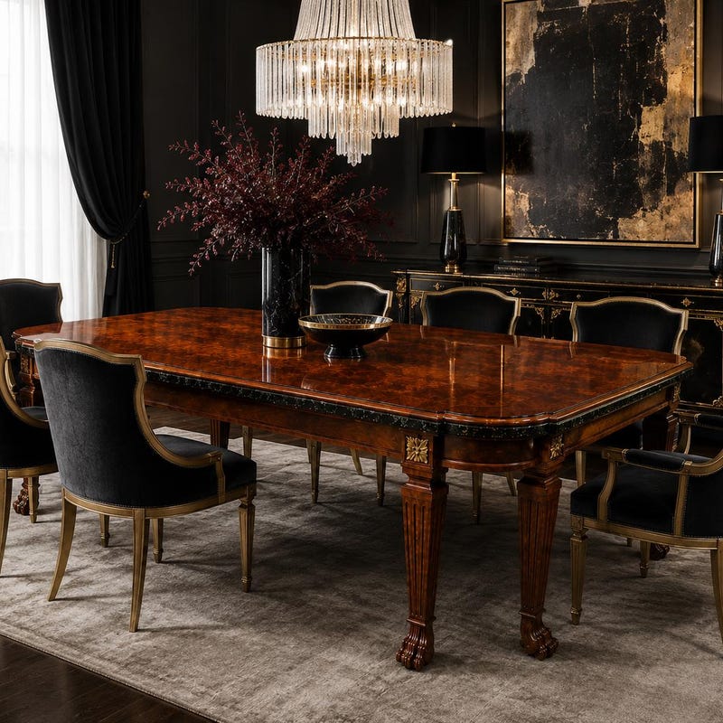 Vintage Burl Dining Table - Etsy
