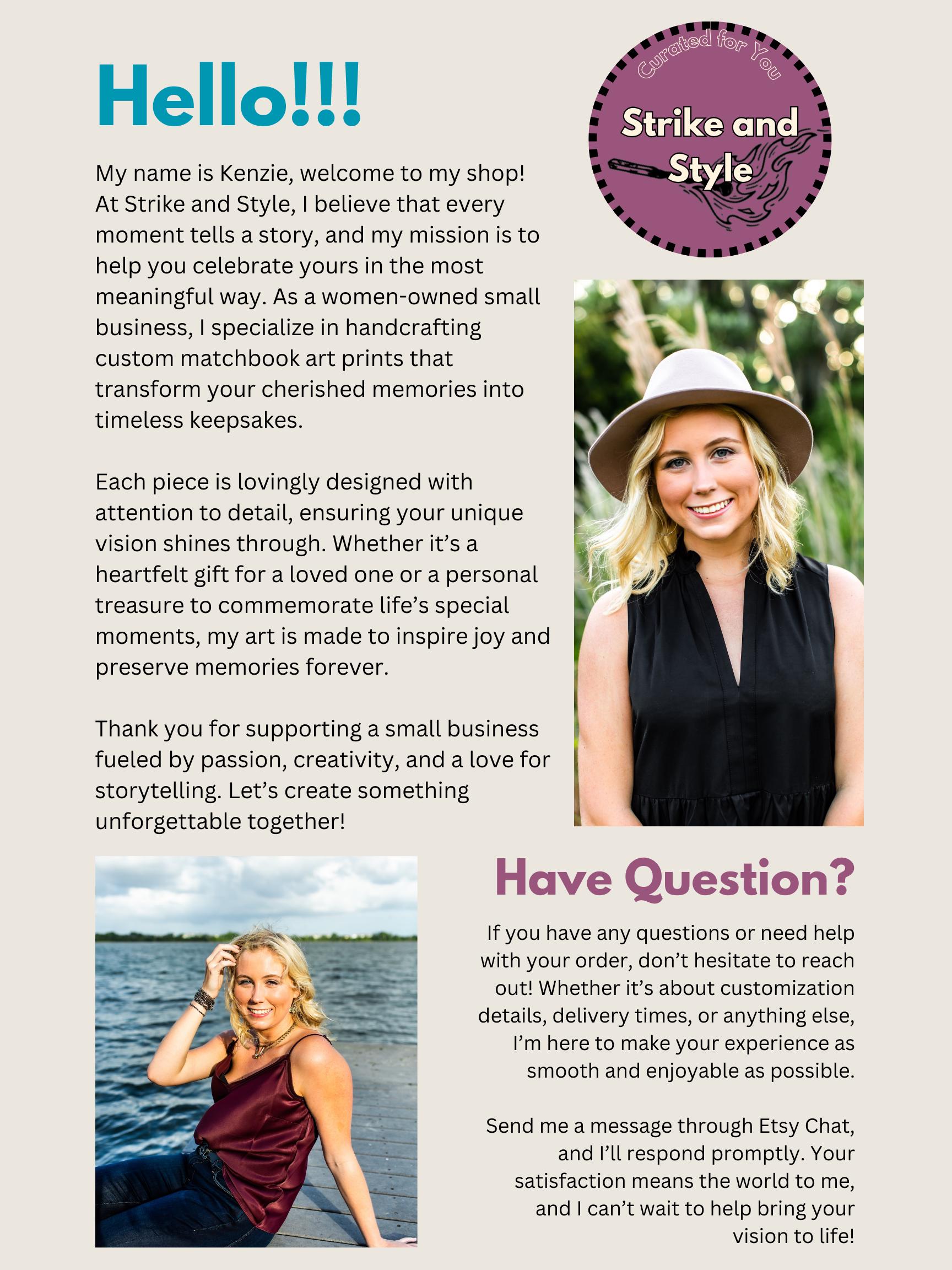 BLANK MATCHBOOK Template | Digital Download | Customizable Matches ...