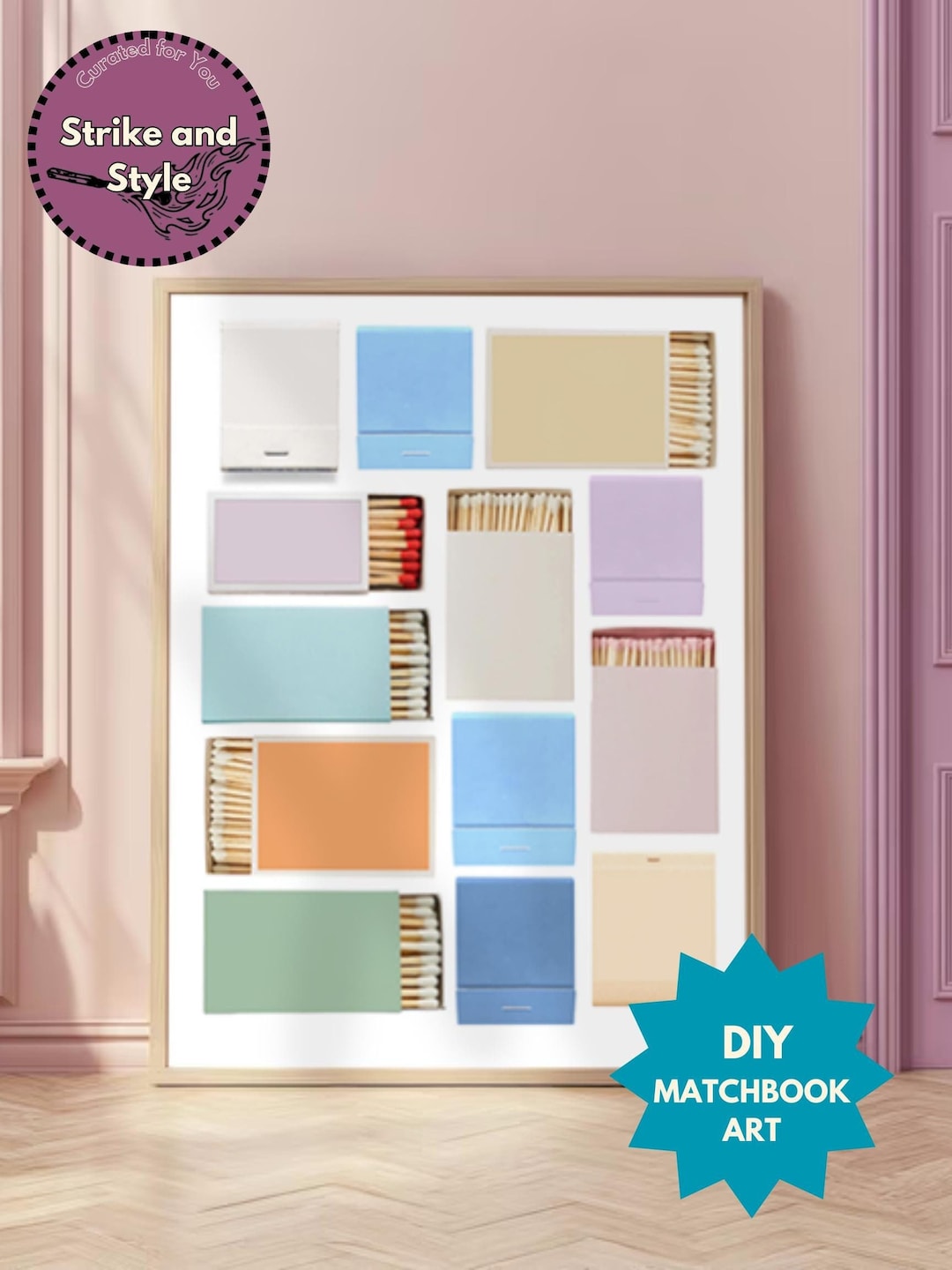 BLANK MATCHBOOK Template Digital Download Customizable Matches ...