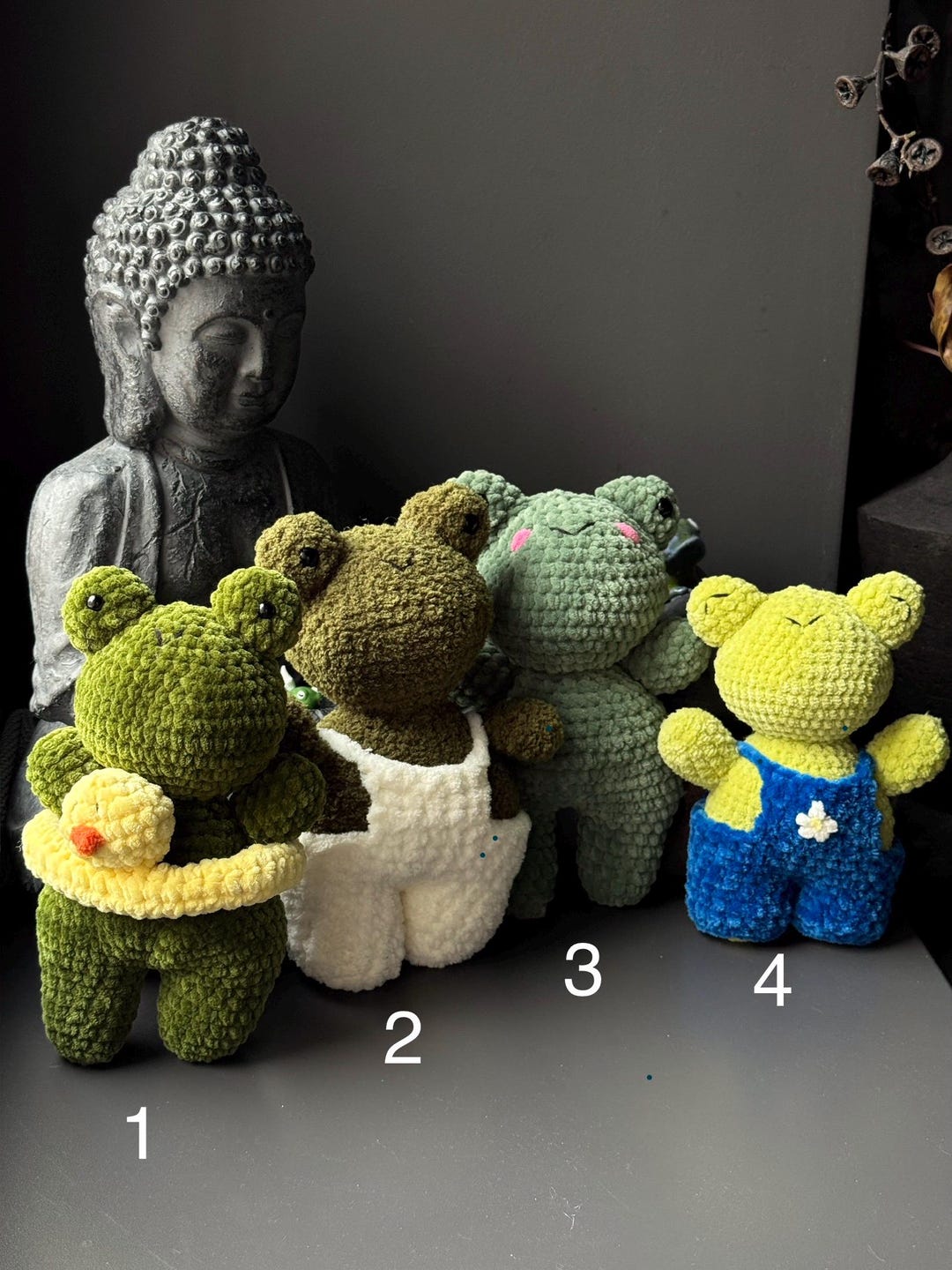 Handmade Plush Frog Toy – Soft Velvet Crochet Frog, Cute Amigurumi Frog ...