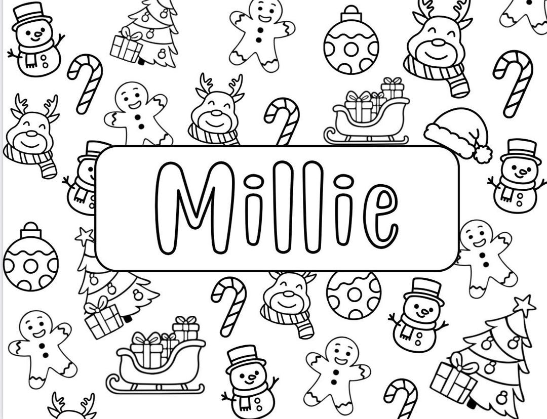 Customizable Christmas Coloring Placemat - Holiday Activity (digital ...