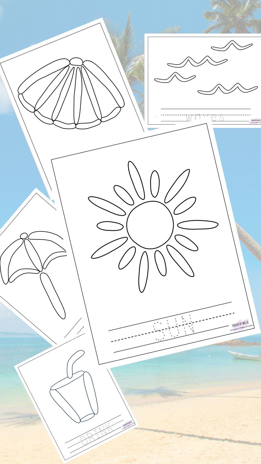 Beach Daze Play Dough Mats - Beach Kit - Educational Mats - Sensory ...