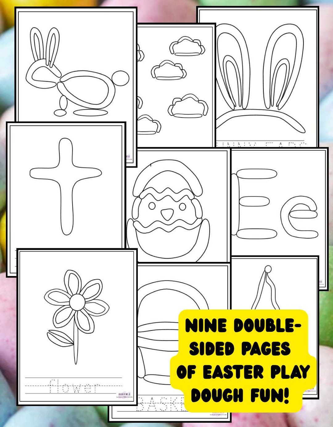 Easter Play Dough Mats - Easter Mats - Educational Easter Mats ...