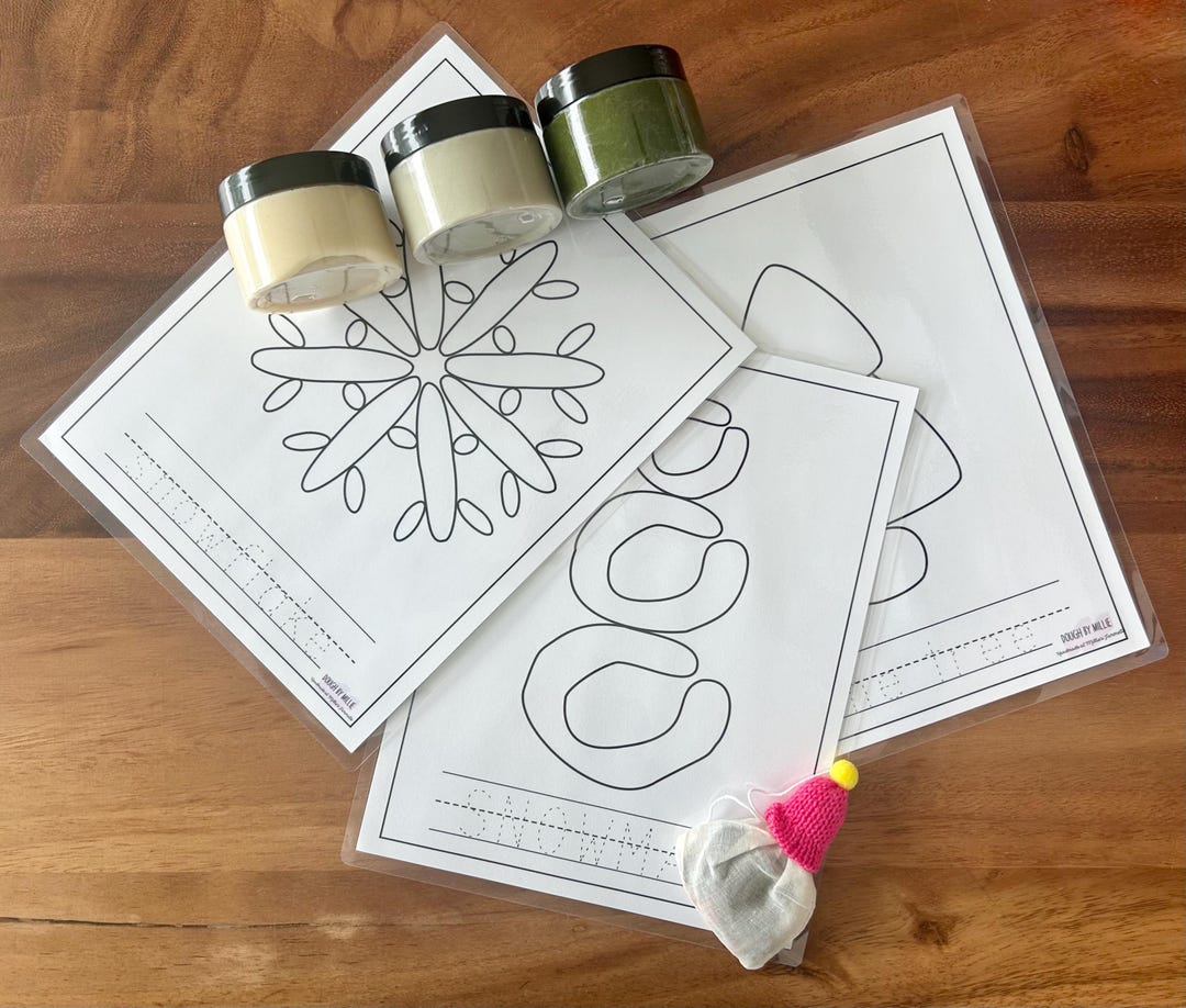 Snowman Play Dough Mats Kit – Winter Sensory Activity - Etsy