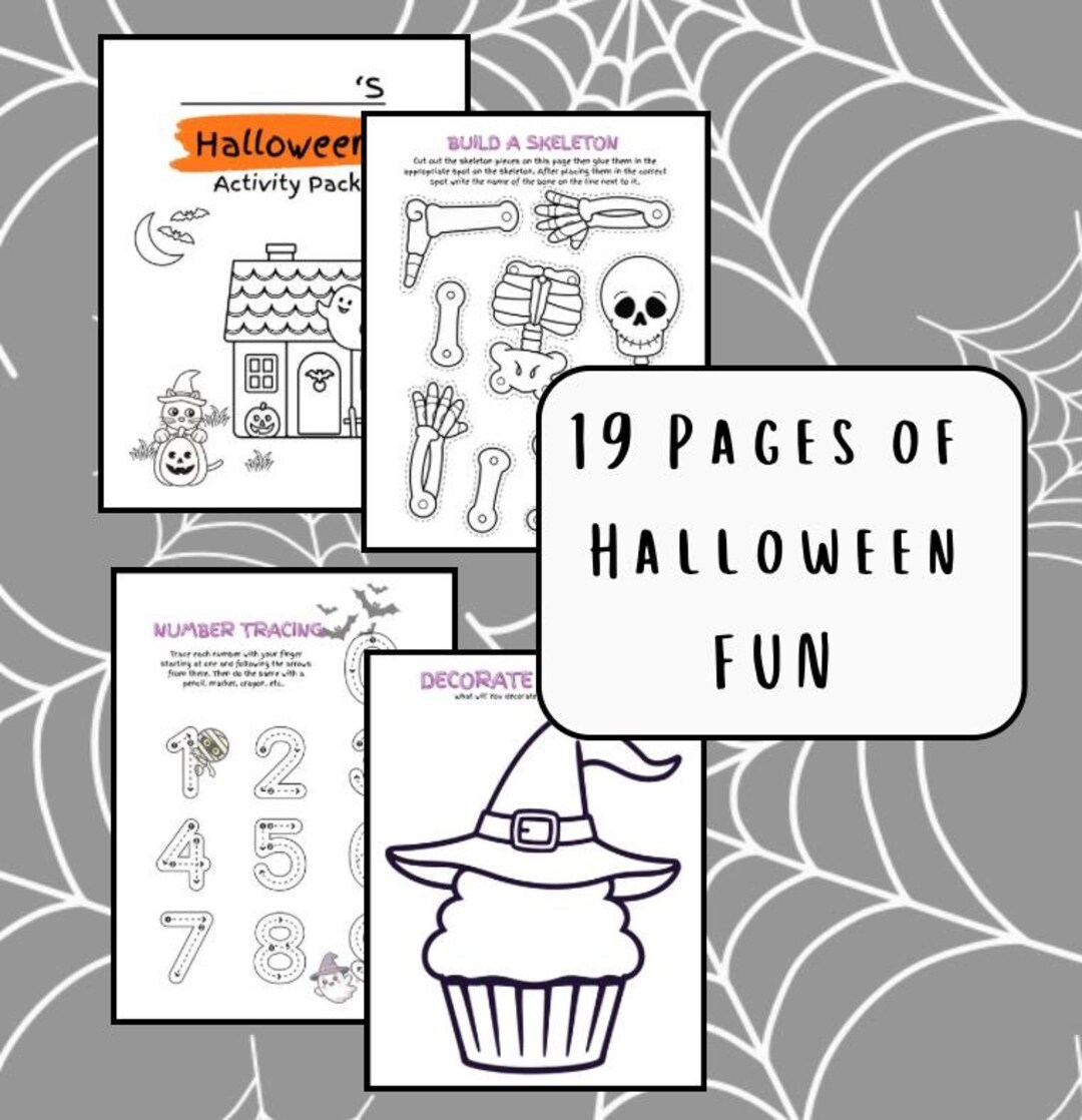 Halloween Activity Pack Ages 3-5 - Digital Printable - Halloween Themed ...