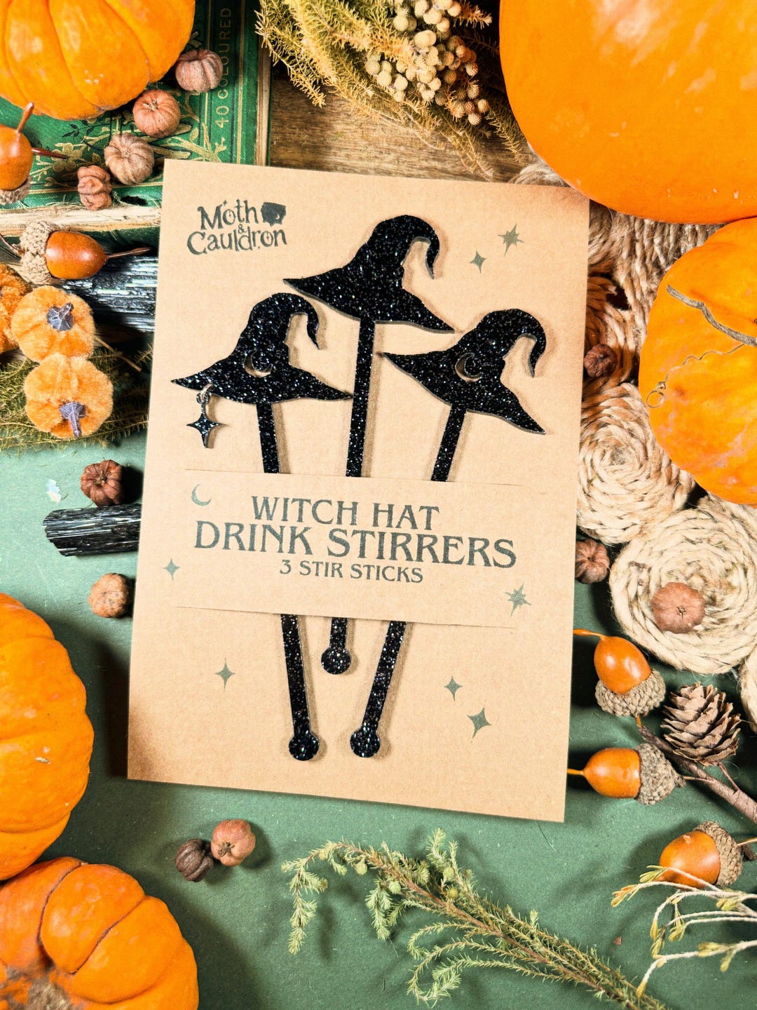 Witch Hat Cocktail / Mocktail Drink Sticks, Witchy Homeware, Whimsy ...