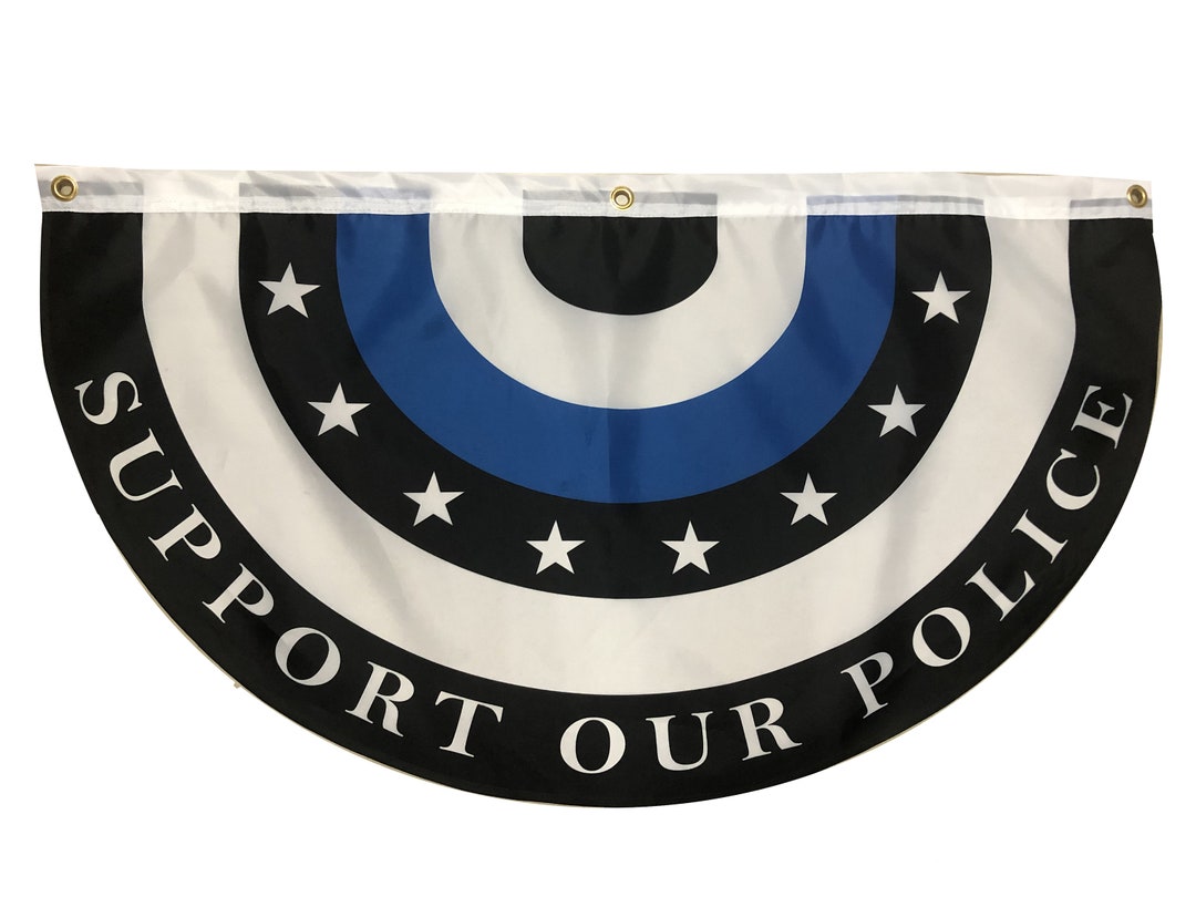 Support Our Police Bunting Flag – 18” X 36”, Thin Blue Line, 4th of ...