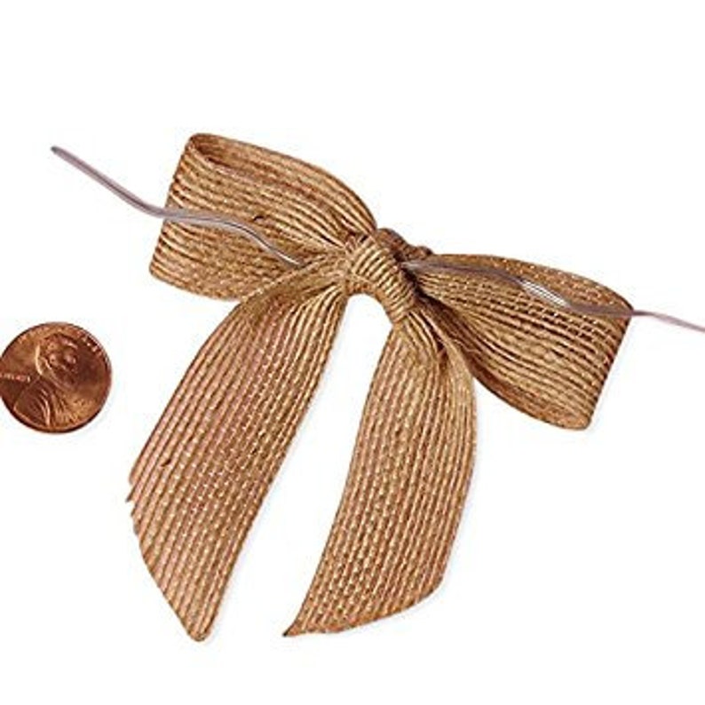 Pre-tied Natural Jute Burlap Bows 3 Wide Set of 12 - Etsy