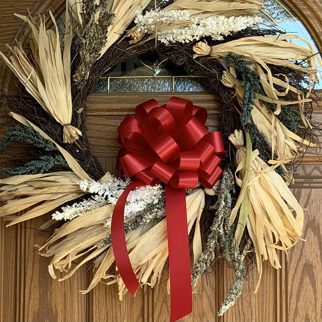 Apple Red Pull Bows With Tails 8 Wide Set of 6 - Etsy