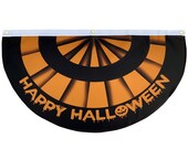 Festive Happy Halloween Bunting Flag 18 X 36 Orange and - Etsy