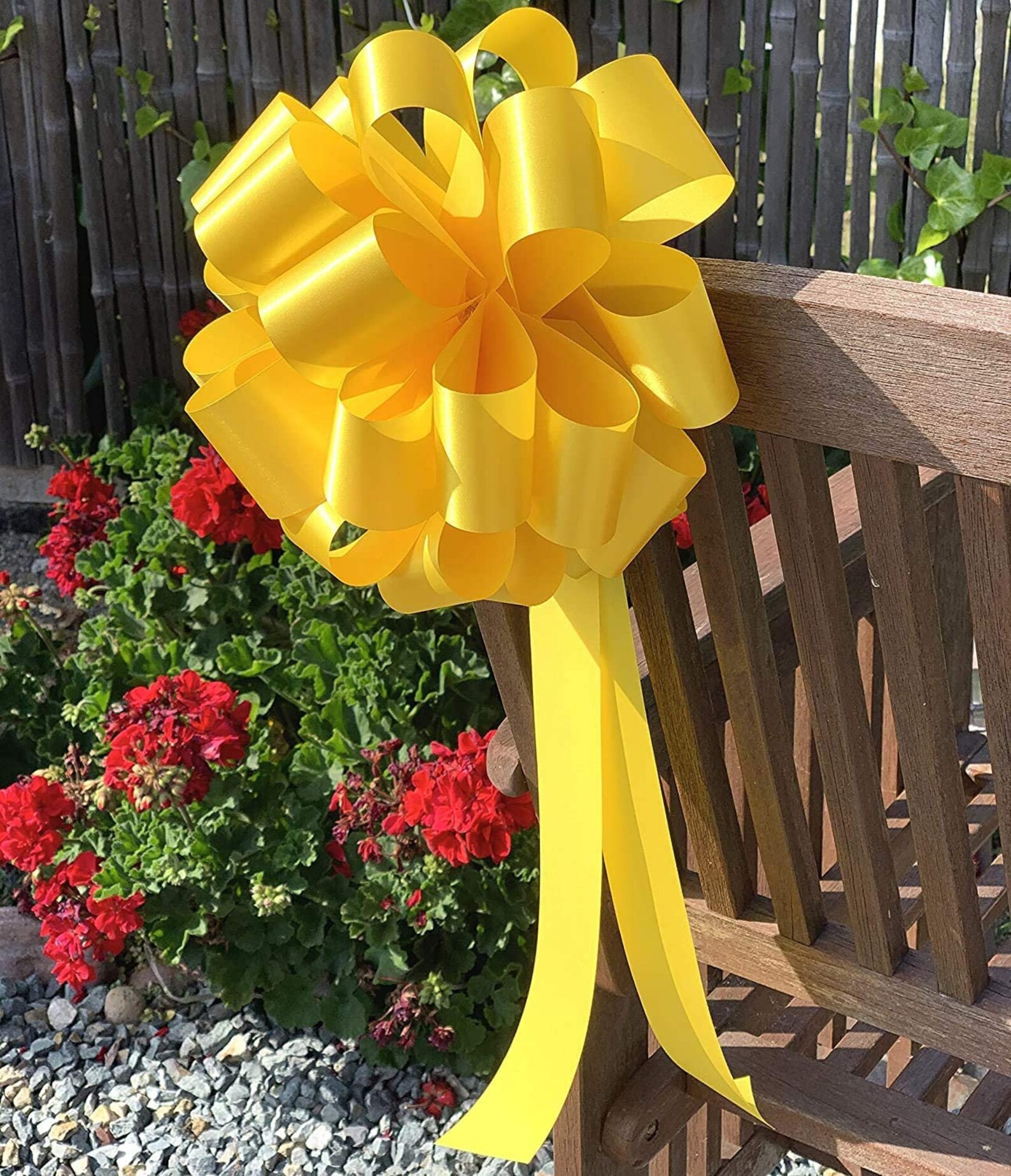 6 Big Decorative 9" Yellow Pull Bows - Welcome Home, Support Our Troops ...