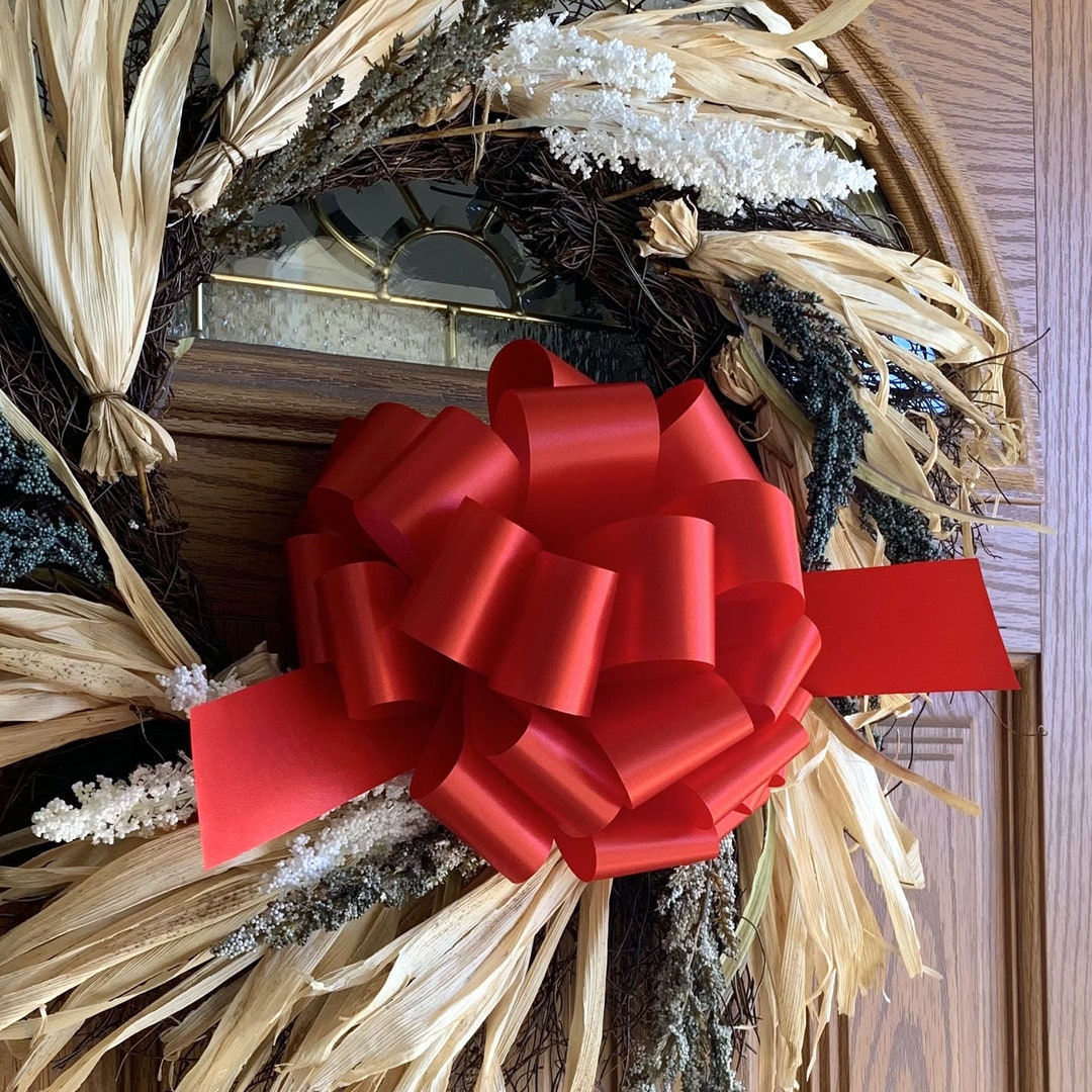 Large Red Ribbon Pull Bows - 9" Wide, Set of 6, Valentine's Day, Easter ...