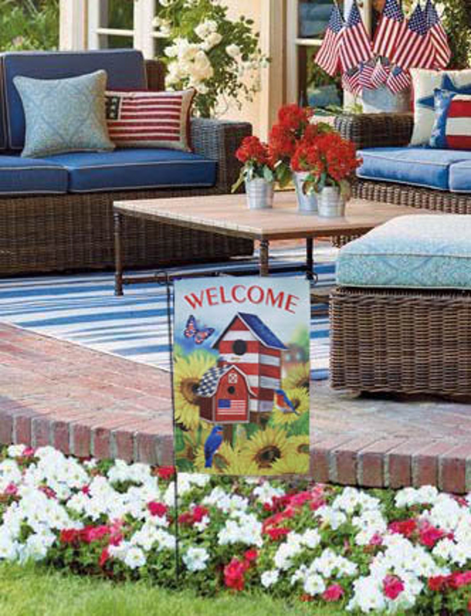 Spring Patriotic Birdhouse Garden Flag 12 X 18 - Etsy