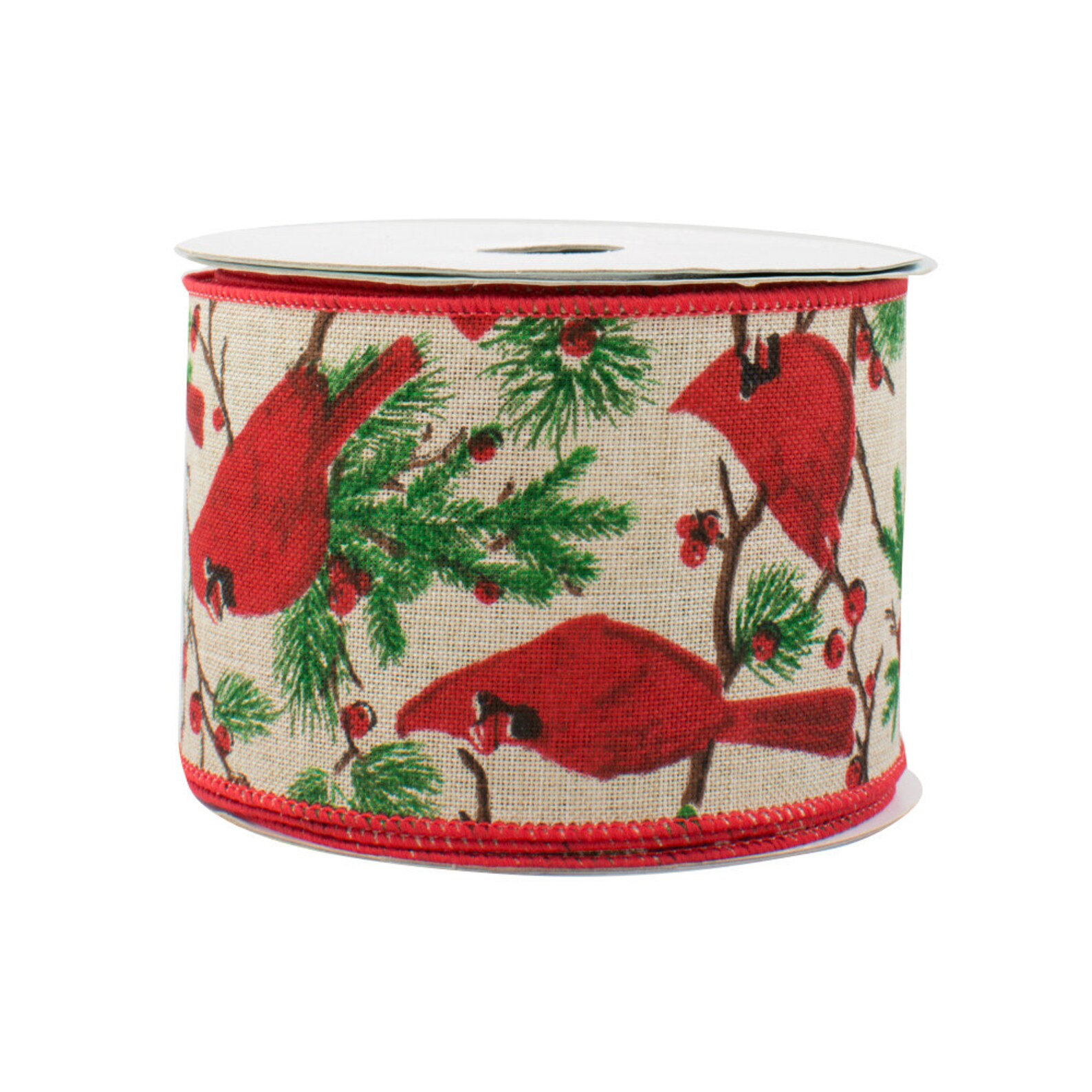 Red Cardinal Wired Christmas Ribbon 2 1/2 X 10 Yards - Etsy