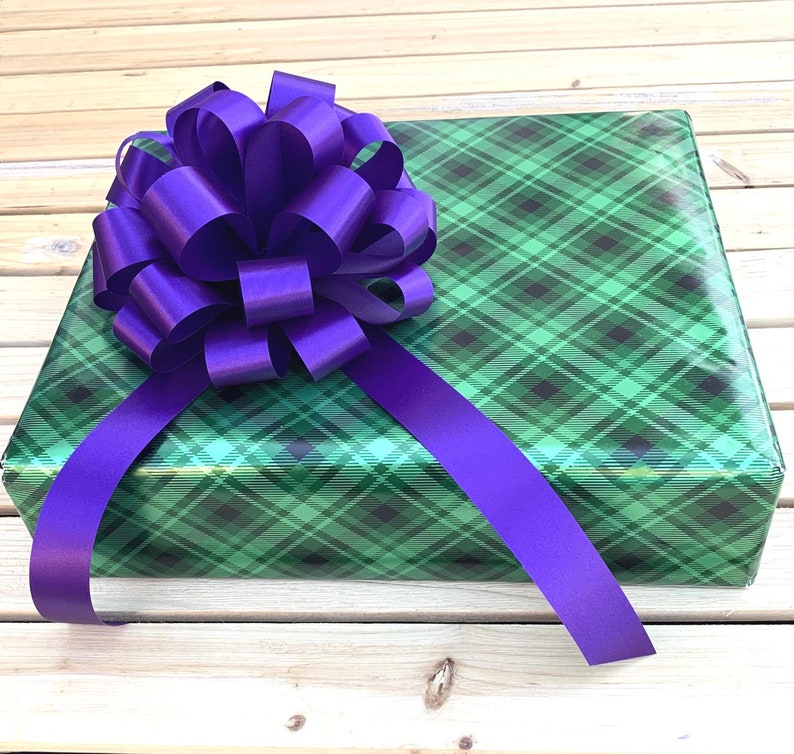 Purple Pull Bows With Tails - 8" Wide, Set of 6, Christmas, Easter ...