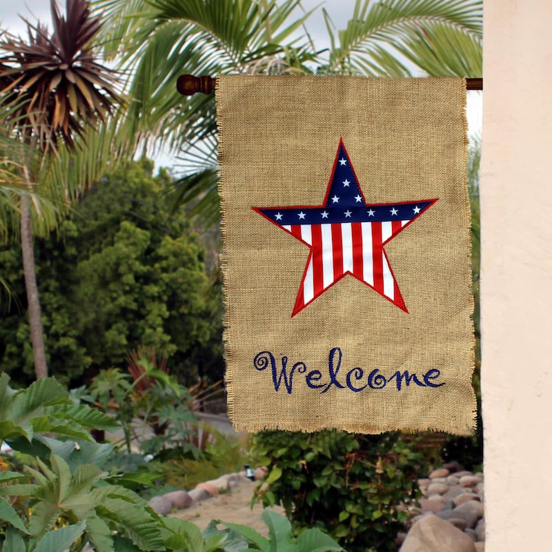 Burlap American Flag - Etsy