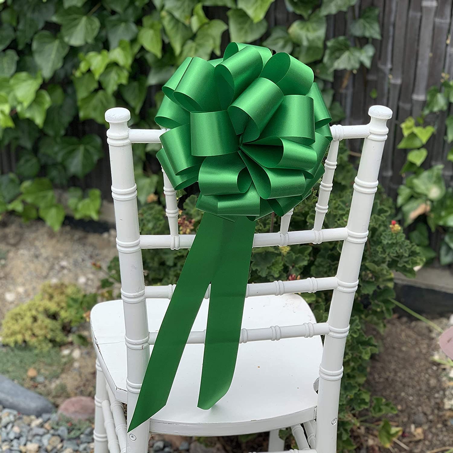 Big Emerald Green Ribbon Pull Bows with Long Tails 9 | Etsy
