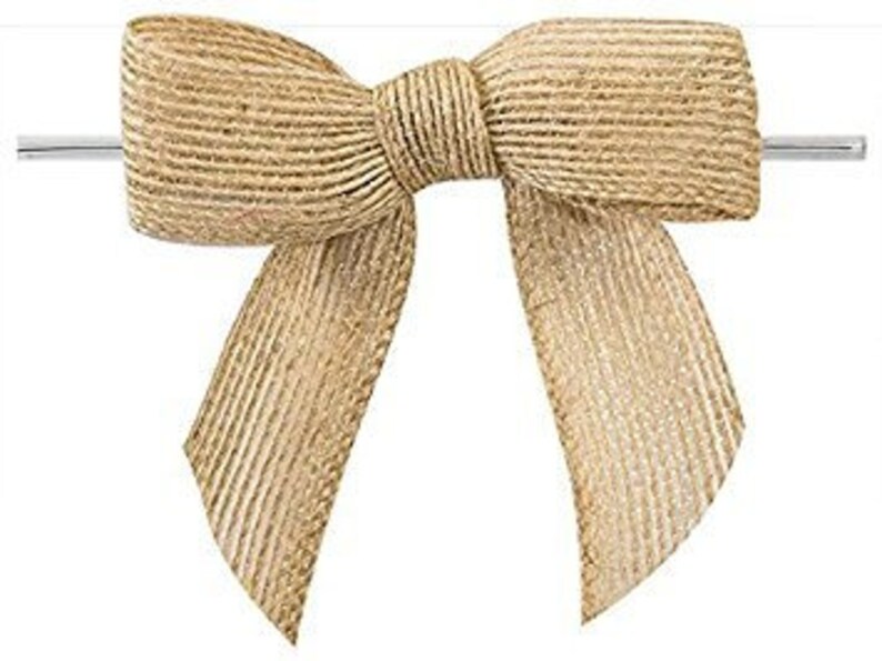Pre-tied Beige Jute Burlap Bows 3 Wide Set of 12 - Etsy