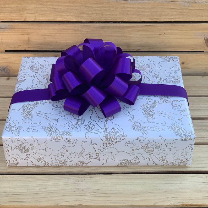 Purple Pull Bows With Tails 8 Wide Set of 6 - Etsy