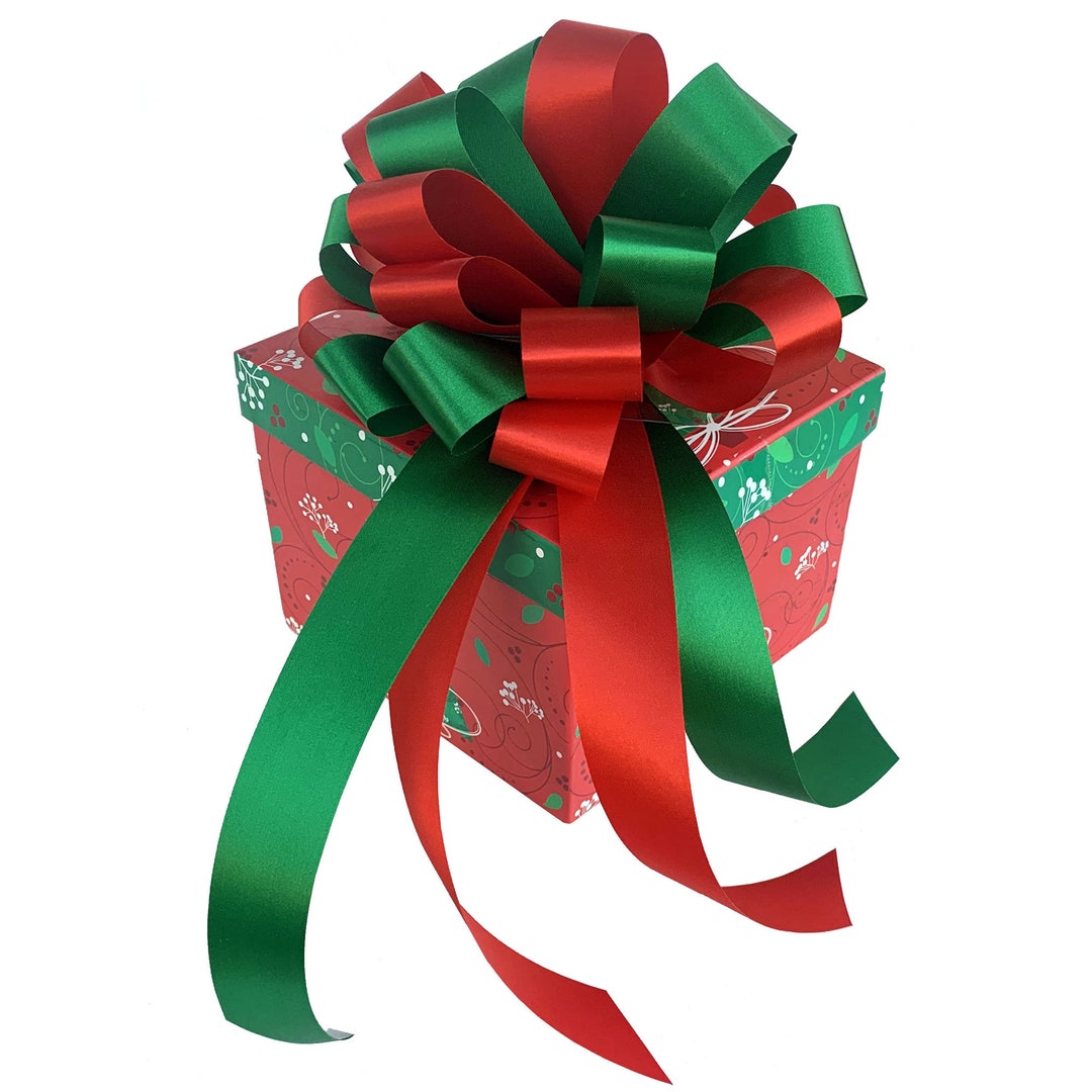 Red & Green Christmas Pull Bows 8 Wide Set of 6 Gift - Etsy